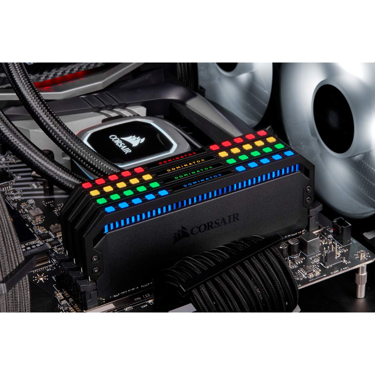 Corsair Dominator Platinum RGB 64GB (4x16GB) DDR4 3466 (PC4-27700) C16 1.35V Desktop Memory - Black