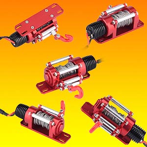 VGEBY RC Car Winch, 1:10 RC Scale Electric Metal Winch RC Model Vehicle Winch Compatible for SCX10 D90 D110 TF2 TRX4 KM2 Rc Winch Rcwinch