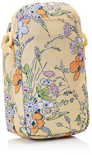 Vera Bradley Women's Recycled Lighten Up Reactive Deluxe Water Bottle Crossbody Sling Bag, Sunlit Garden, One Size
