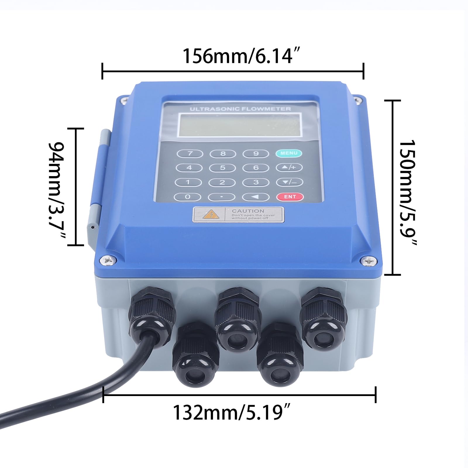 HYDIYGT Handheld Ultrasonic Flowmeter Clamp On Flow Meter Portable Liquid Flow Meter with TS-2,TM-1 Transducers for Copper and PVC Pipes