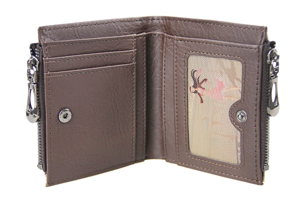 Women Girl Cute PU Leather Fold Mini Wallet Purse Card Case Holder (Panda)