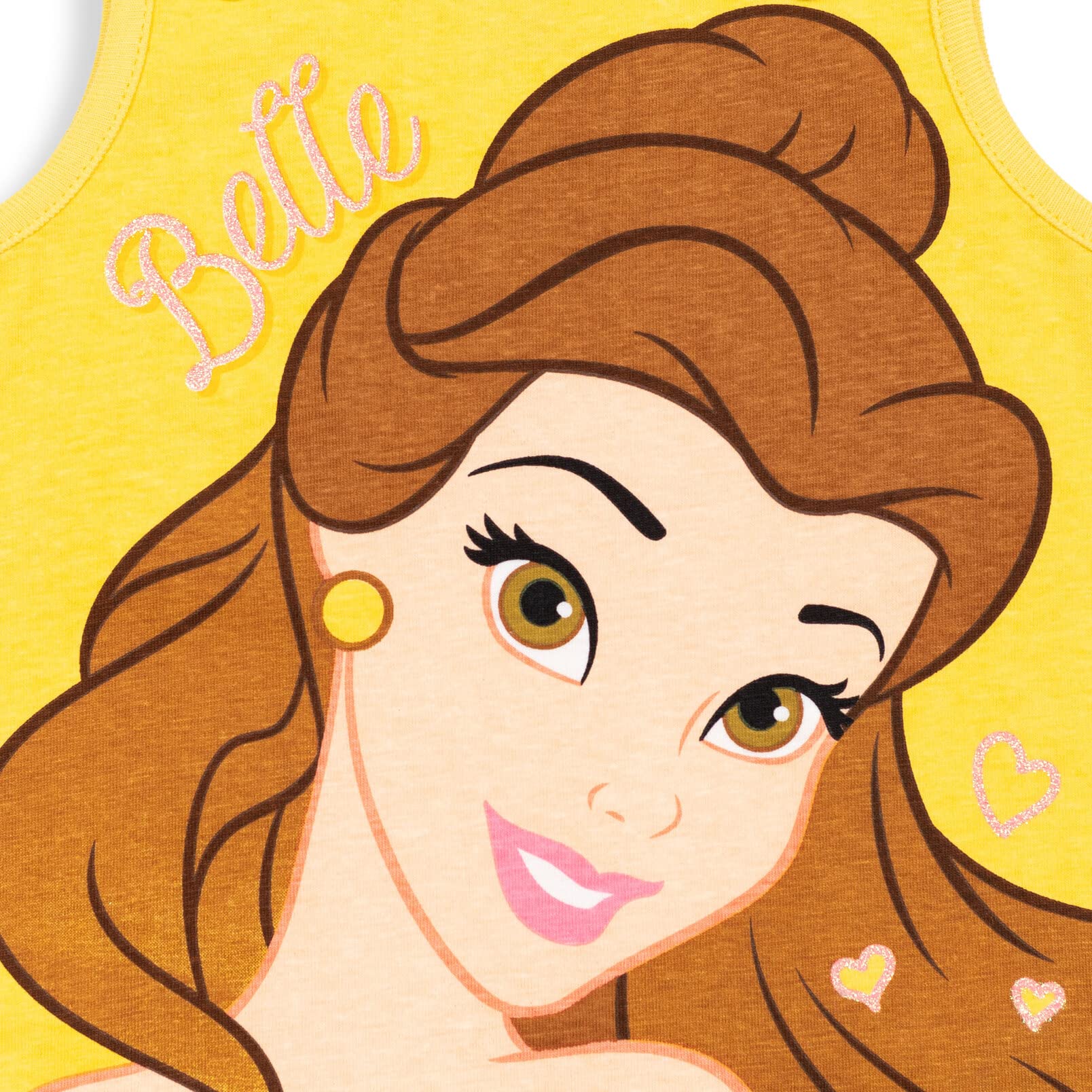 Disney Princess Belle Little Girls Tank Top and French Terry Shorts 6-6X