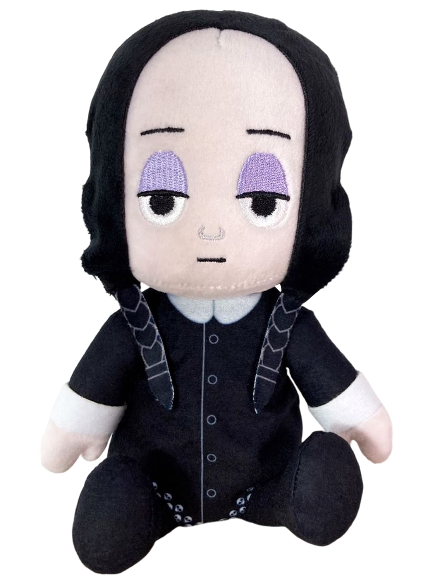 Great Eastern Entertainment Addams Family Animated Movie 2 - Wednesday Addams Sitting Plush 7" H