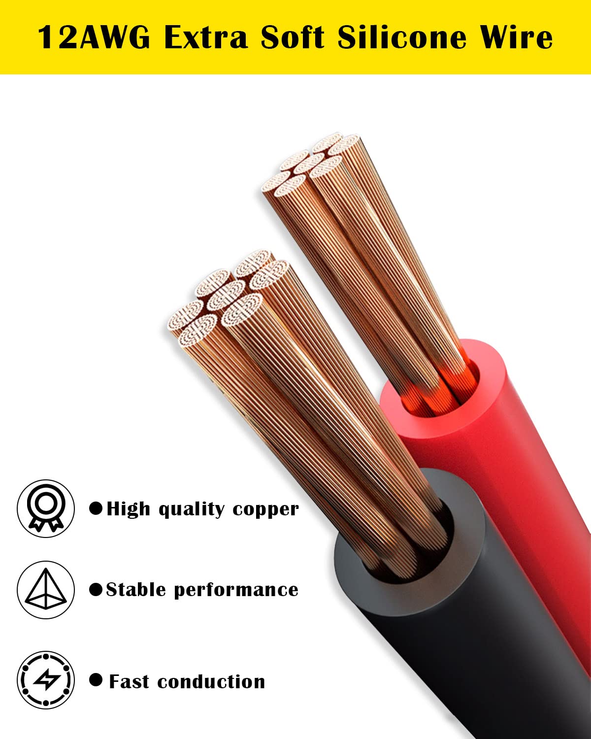 GMURA Solar to XT60 Extension Cable, 12AWG XT60 Adapter Cable Solar Panel Wire for Portable Power Station Solar Generator Battery Pack, 10Ft