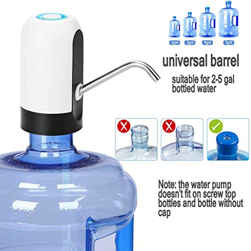HSIULMY Water Bottle Pump,USB Charging Automatic Drinking Water Pump Portable Electric Water Dispenser Water Bottle Switch for 5 Gallon Water Bottle Dispenser