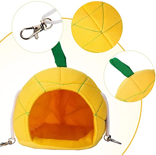 HomeSoGood 2pcs Hanging House Cage, Soft Small Pet Bed, Guinea Pig Hamster Banana Pineapple Cage