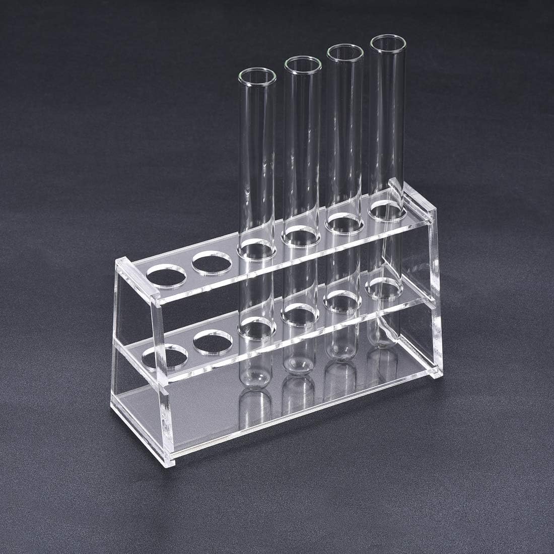 KNMNIU Acrylic Test Tube Holder Rack 6 Sockets for 10ml Centrifuge Tubes Clear (10ml,6 Sockets)