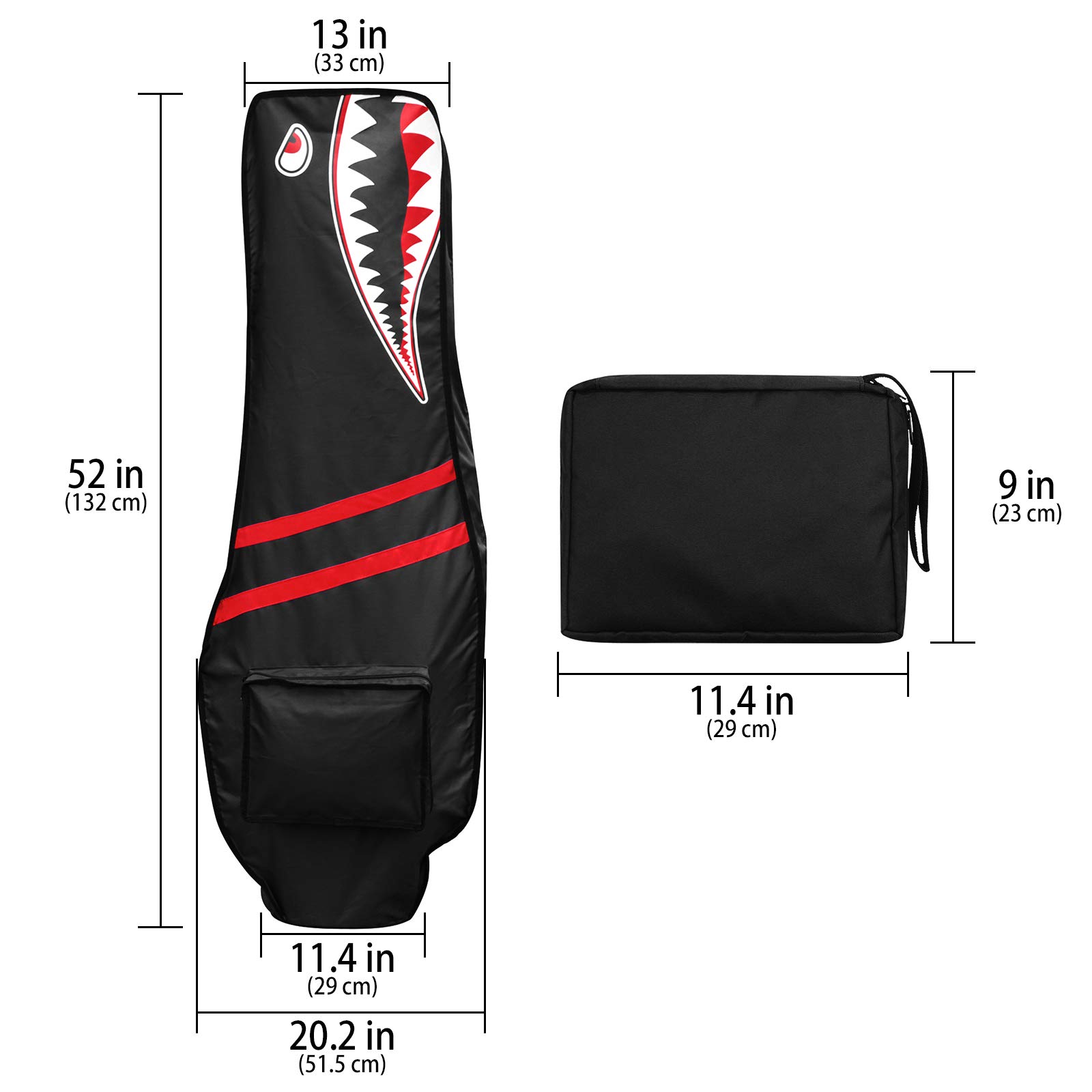 Craftsman Golf Shark Golf Bag Rain Cover (Gray)