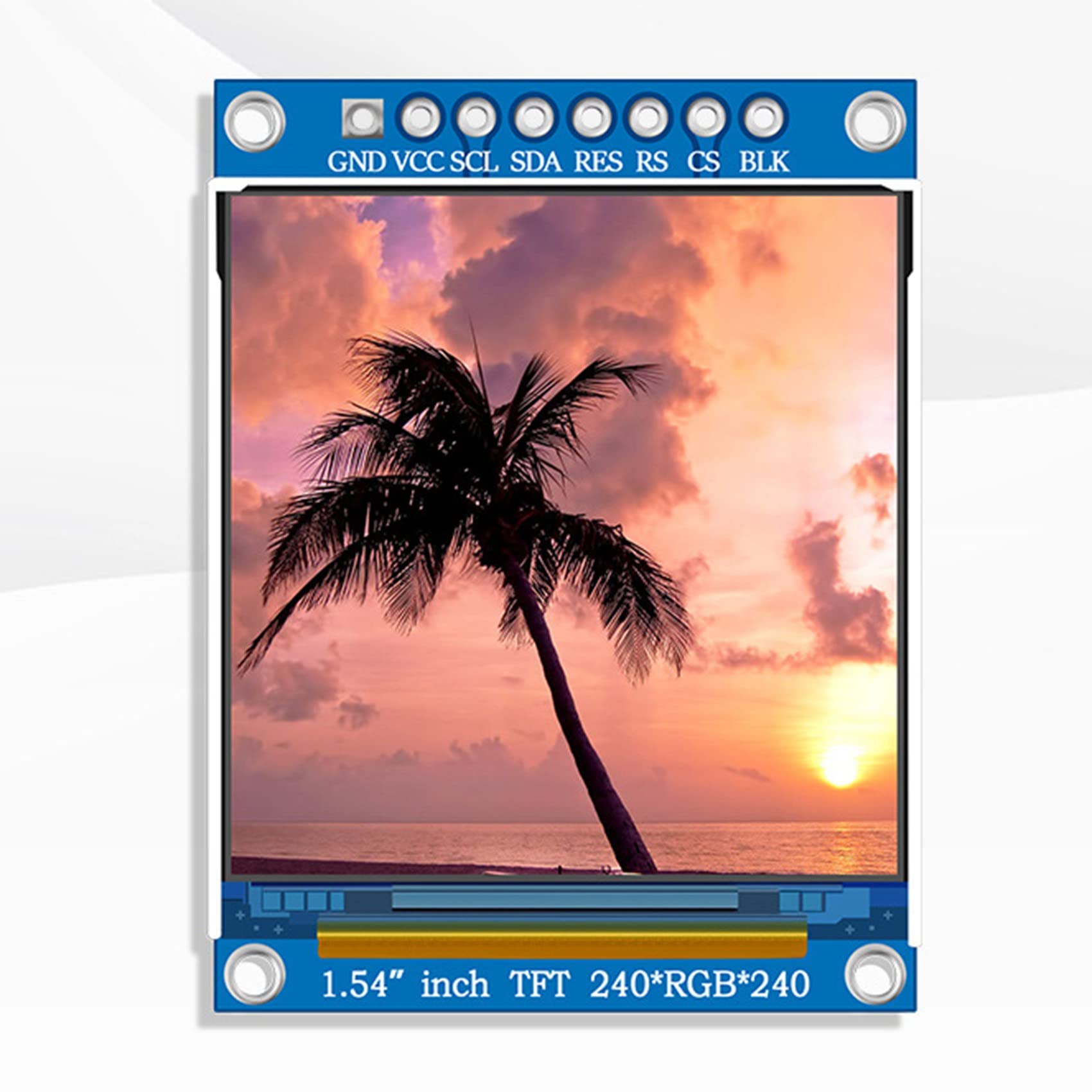 HICCYRODLY 1.54 Inch 240X240 Color TFT Display IPS LCD Screen Interface TFT Display (Blue,1 Pcs)