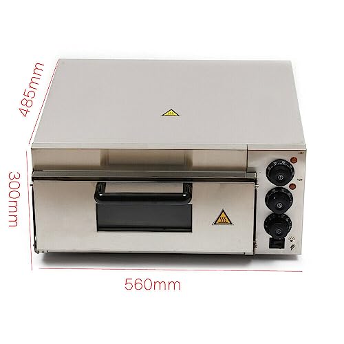 TdiriNar 110V Stainless Steel Electric Pizza Pan Single Layer Bakery Oven Catering Equipment, 12-14 Inches Commercial/Household High Efficiency Pizza Machine For Bakery,Coffee Shop,Restaurant