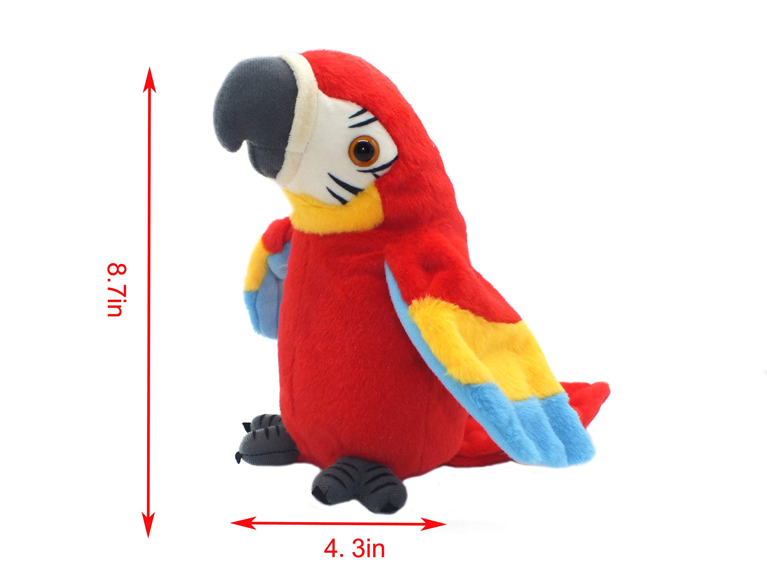 Vincilee Talking Parrot No Matter What You Say Will Repeat What You Say Funny Learning Good Helper Bring You Happiness Parrot Toys Speaking Parrot Multifunctional Electric Plush