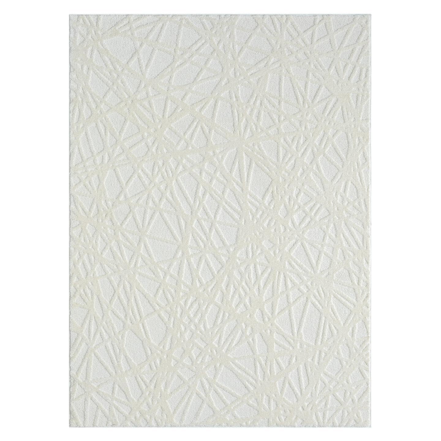 LUXE WEAVERS Jasper Collection 689 Cream 8x10 Modern Abstract Area Rug