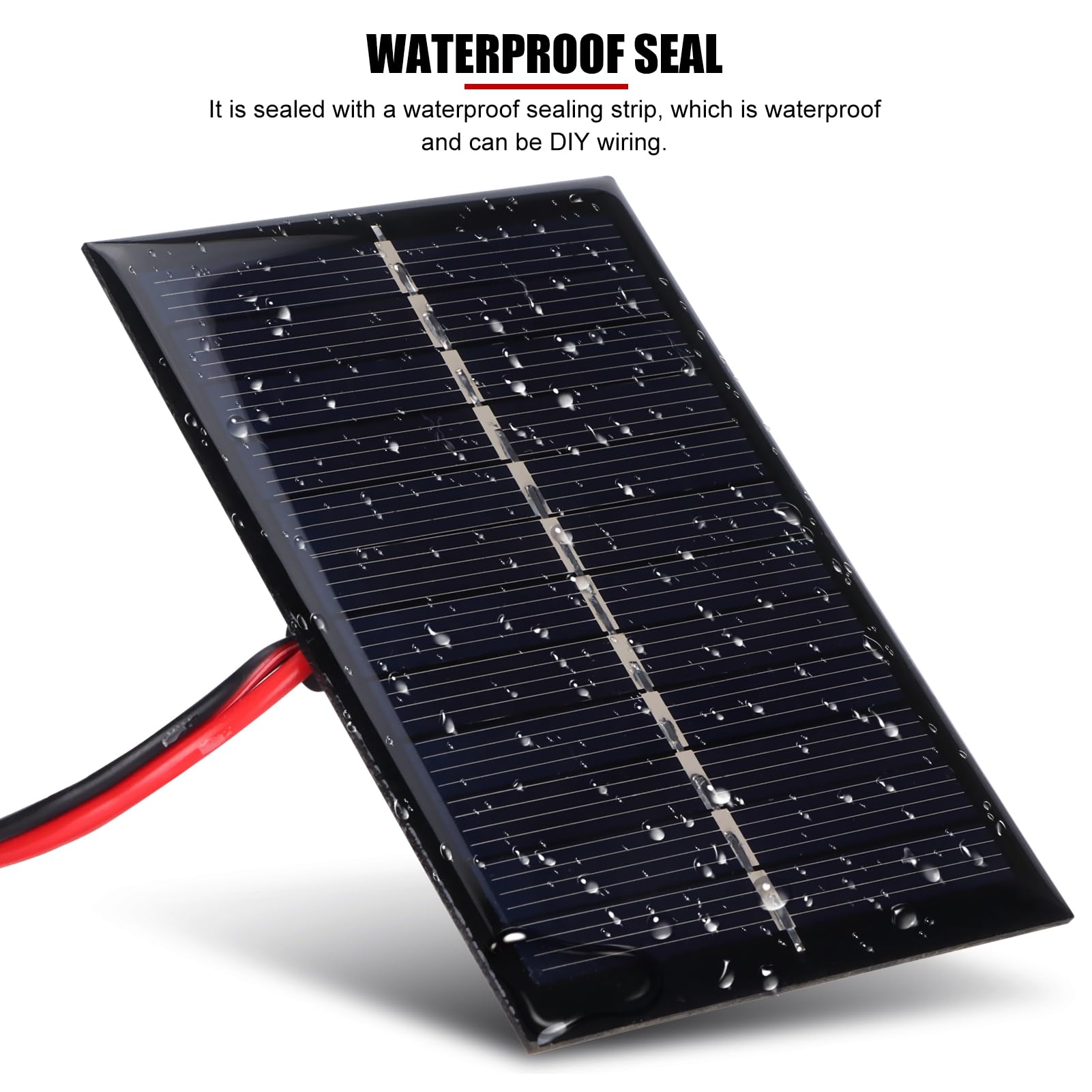 EVTSCAN 0.6W 6V Mini Solar Panel Module, with Alligator Clip Cable, 3.5 Inch Polycrystalline Solar Cell Panel, DIY for Charging 3.7V Battery Solar Light, Solar Toys, Solar Displays