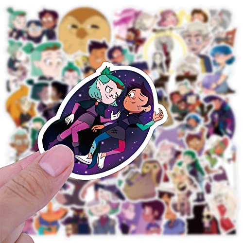 The Owl House Merch 50 Packs Stickers for Adults,Diseny Aesthetic Vinyl Movie Colorful Waterproof Decals for Water Bottle,Laptop,Computer,Phone Case,Car,Guitar,Bumper,PS5,Skateboard,Gifts for Kids