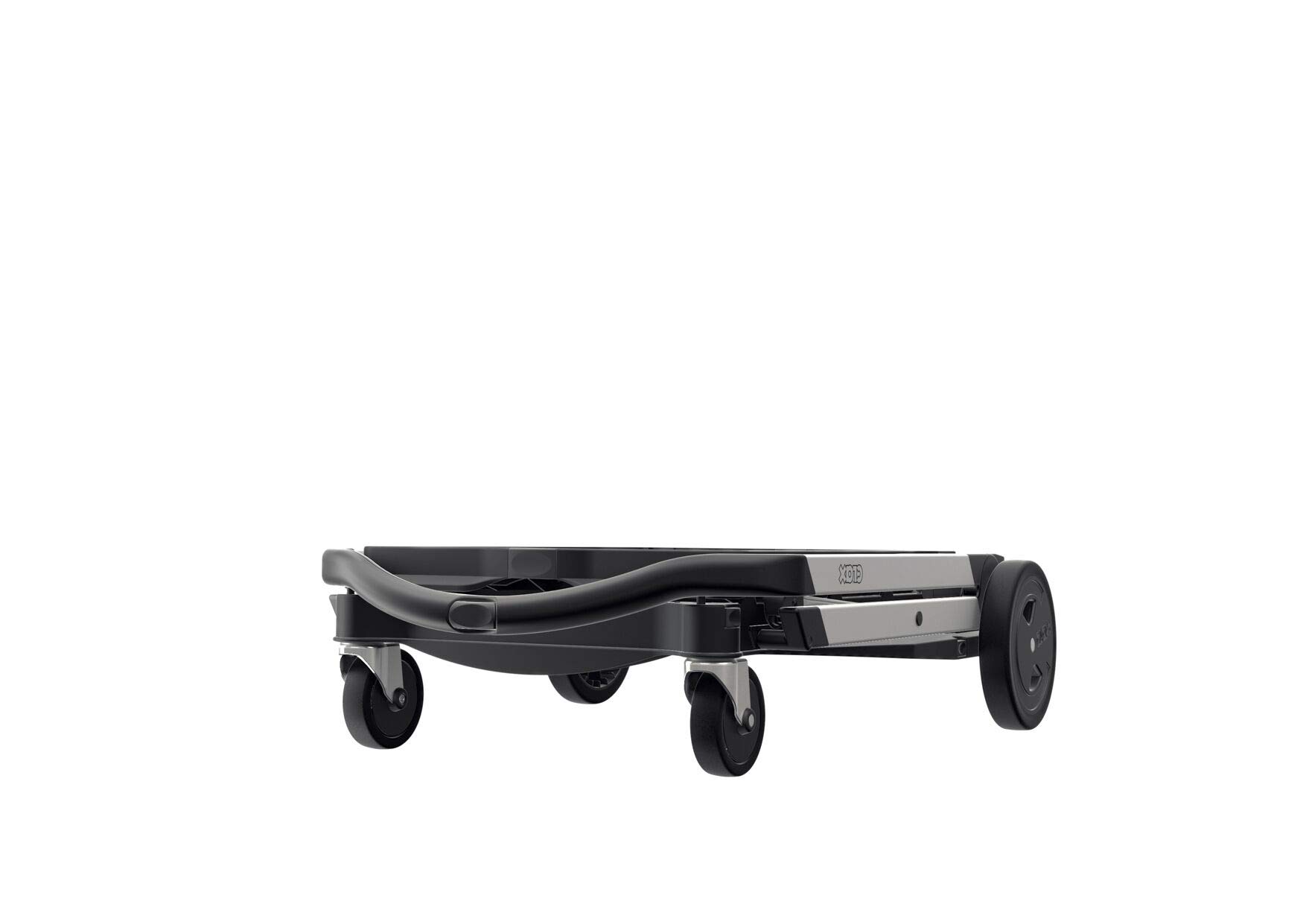 CLAX® The Original | Made in Germany | Multi Use Functional Collapsible Carts | Mobile Folding Trolley | Storage Cart Wagon | Shopping Cart with 2 Storage Crates (Black)