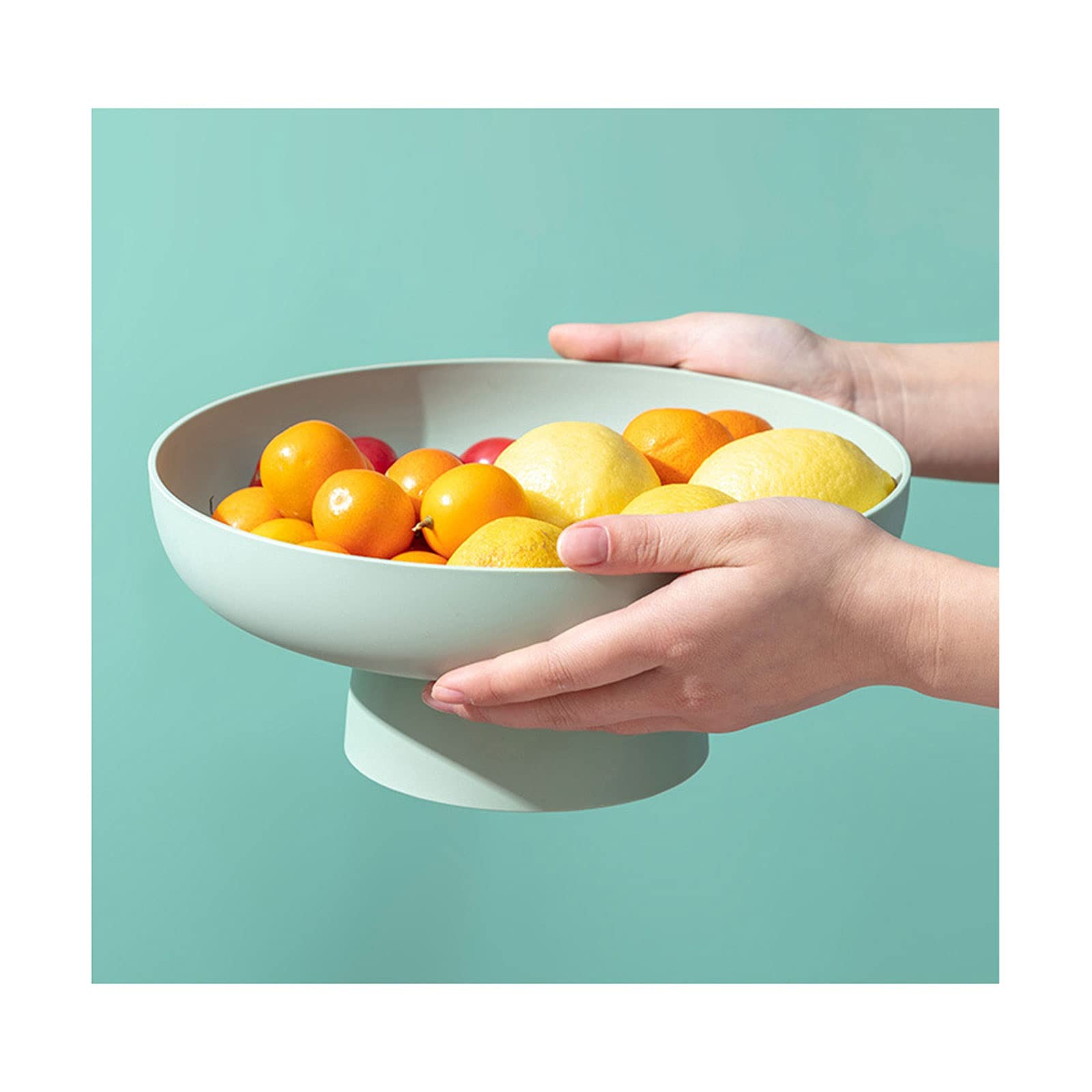 DEPILA Bread gp Fruit Basket for Kitchen Round Candy Snack Tray Vertical Fruit Food Tray Cake Rack Dry Food Storage Household Rack (Color : White)