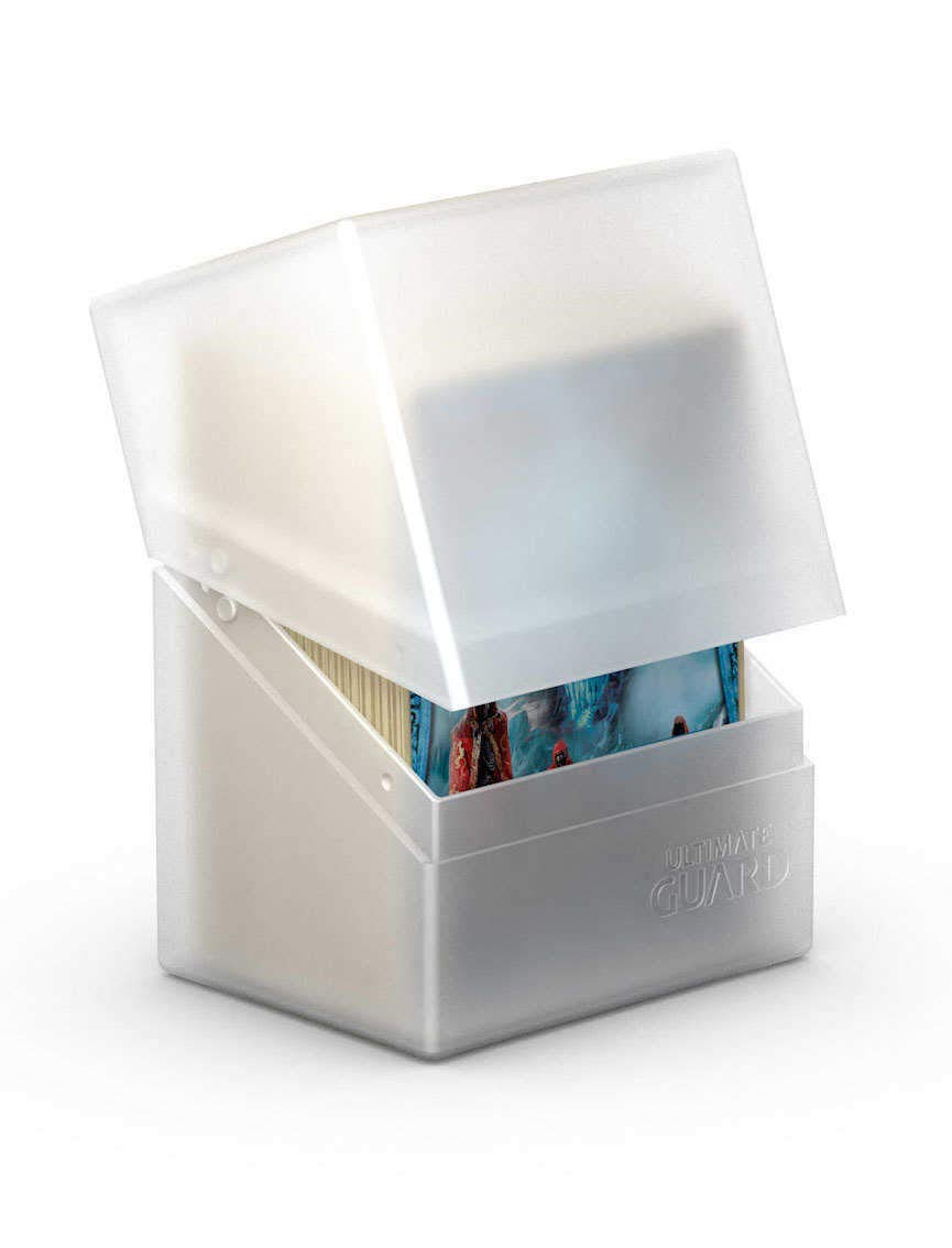 Ultimate Guard Boulder 80+, Deck Case for 80 Double-Sleeved TCG Cards, Frosted, Secure & Durable Storage for Trading Card Games, Soft-Touch Finish