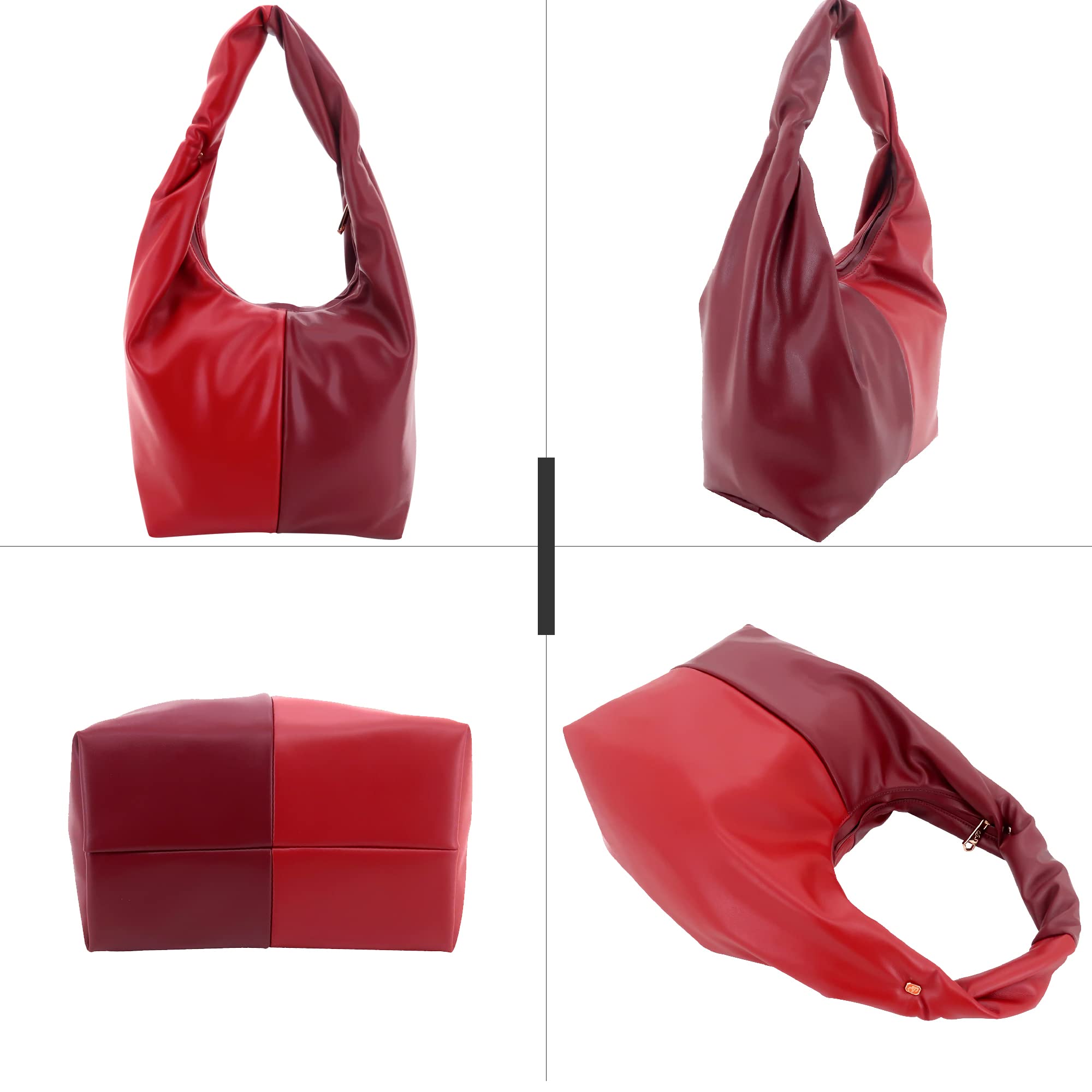 DE'EMILIA CONCEPT Hobo Bags for Women, Imitation Sheep Leather Purses and Handbags Small Shoulder Bags