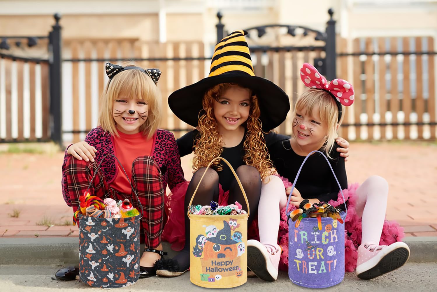 CLOCOR 2 Pack Storage Basket,Laundry Basket, Halloween Basket Bucket,Gift Basket,Toys Bin,Books Organizer,Home,Bedroom,Bathroom Decor