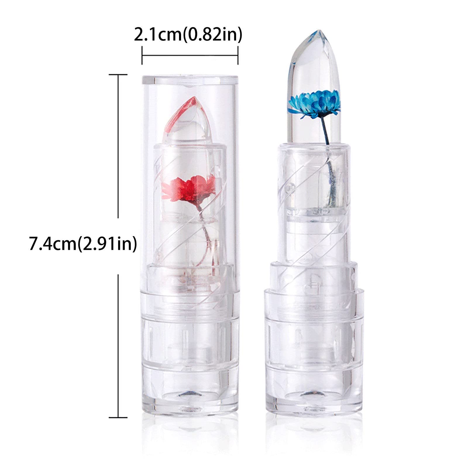 Flower Lip Balm for Dry Cracked Lips Long Lasting Hydrate Moisturize Clear Lip Gloss for Women Teen Girls