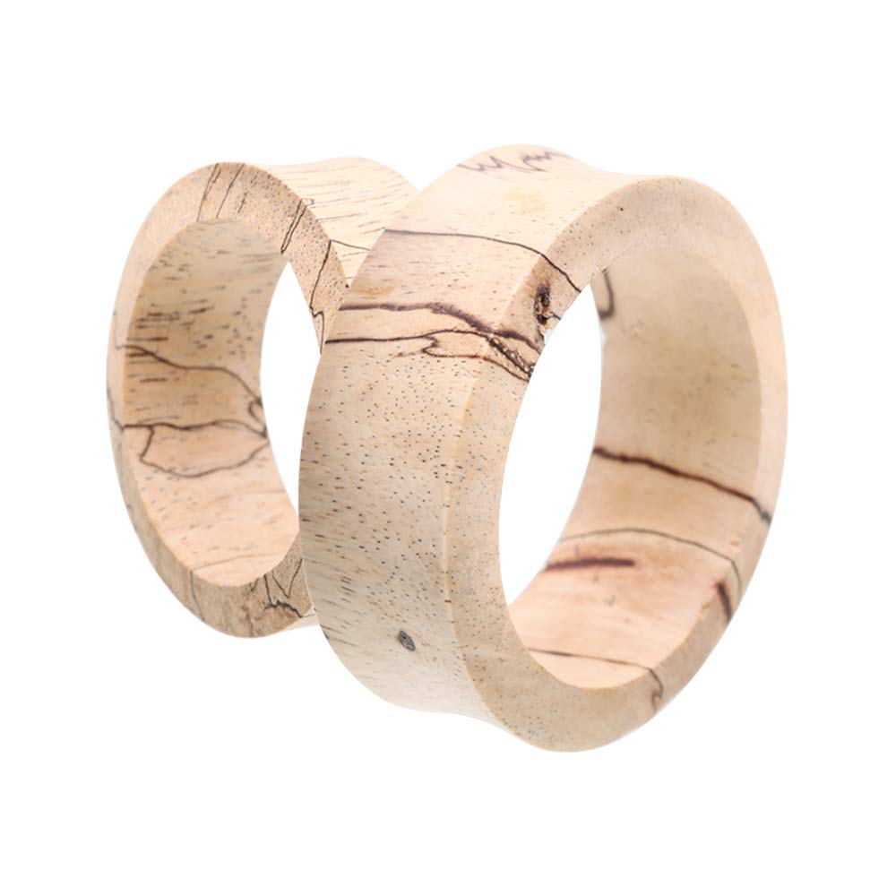 Covet Jewelry Supersize Tamarind Wood Double Flared Eyelet Ear Gauge Plug (1-1/2" (38mm))