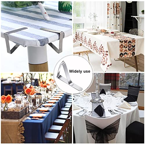 Tablecloth Clips, Stainless Steel Tablecloth Clips Ideal Clips for Home, Kitchen, Restaurant, Weeding, Picnic, Patio and Party (12pcs)