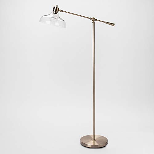 Crosby Glass Shade Floor Lamp Silver - Threshold (Lamp Only)
