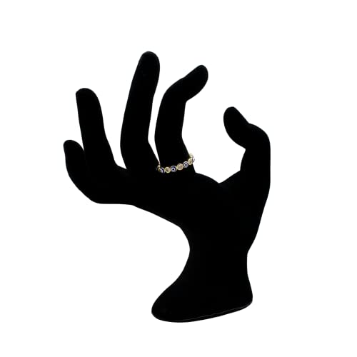 Dainty Gold Evil Eye Ring for Women Girl Amulet Jewelry Open Size Adjustable Stackable (Multi Color)