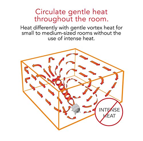 Vornado Glide Vortex Heater, Whole Room, 2 Heat Settings, Adjustable Tilt, Advanced Safety, Black