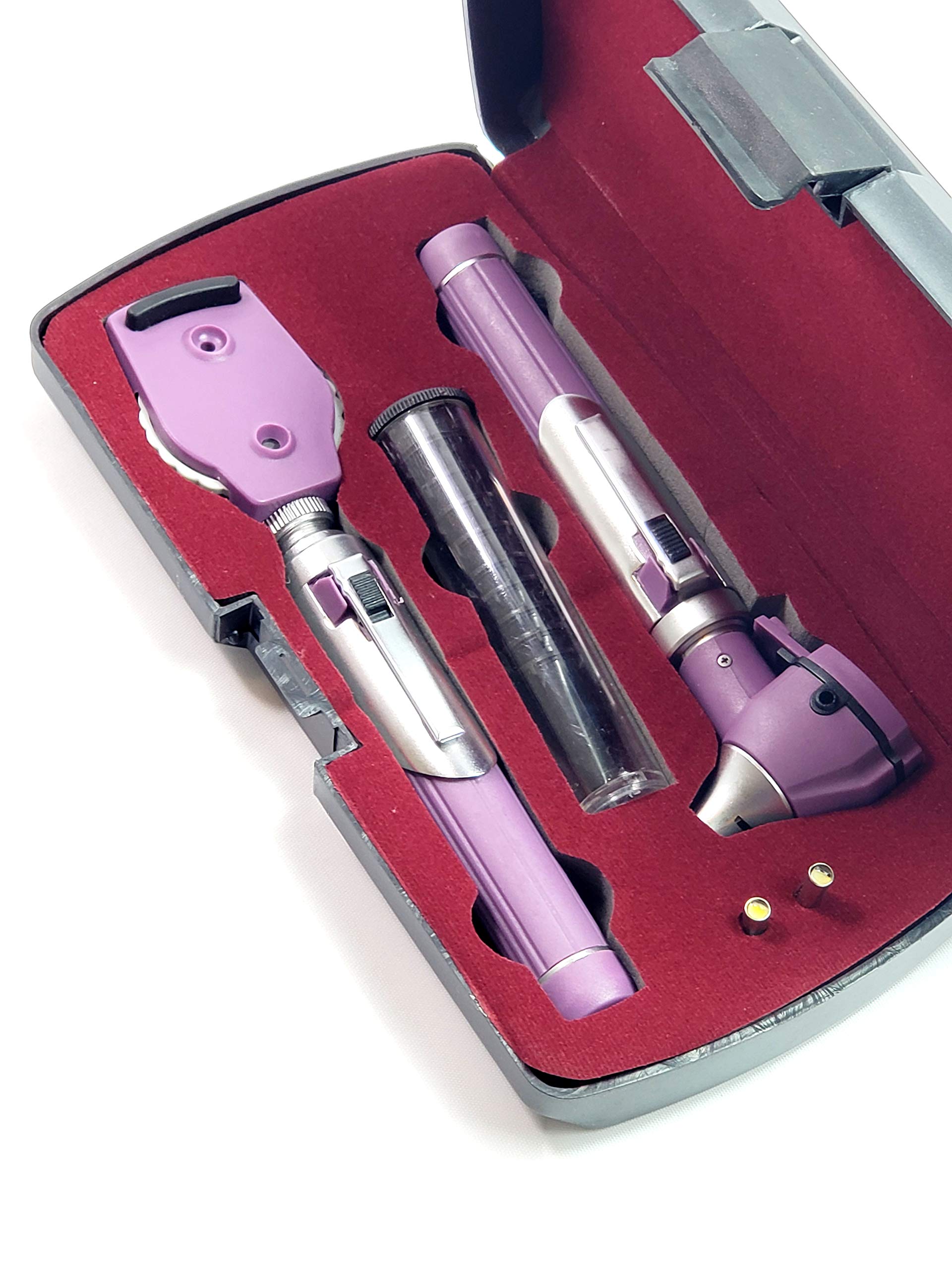 PURPLE OTOSCOPE SET -LED Otoscope/School Kit-CYNAMED