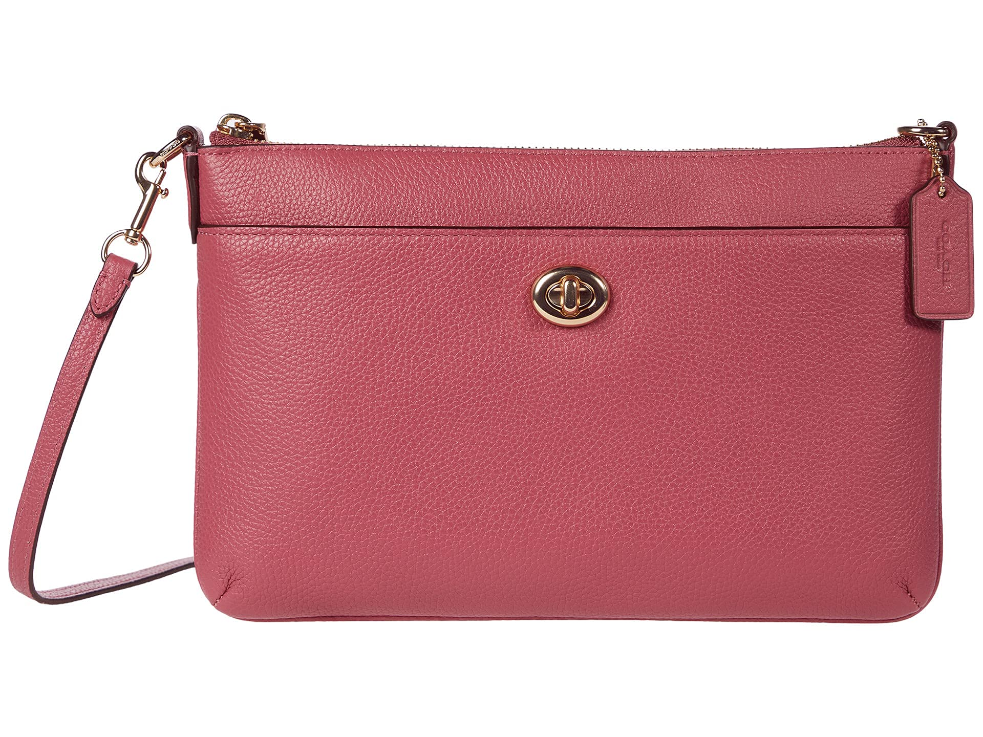 COACH Naw Polished Pebble Polly Crossbody Gd/Rouge One Size