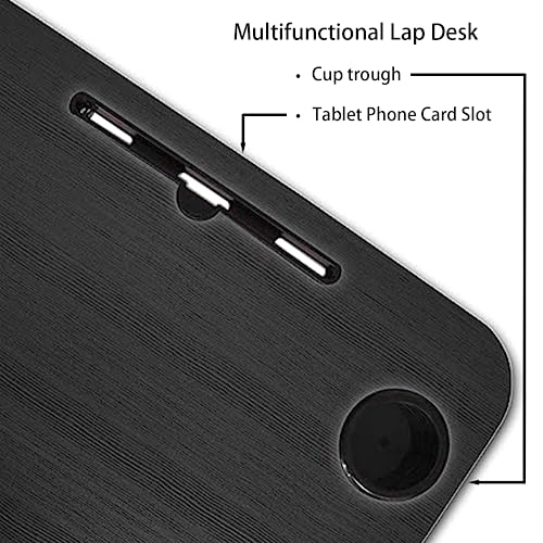RIYONHO Lap Desk Folding Table Laptop Desk Portable Foldable Bed Table 19Inch Laptop Lap Desk Tray Table for Working Studying, Eating, and Movies(Black)