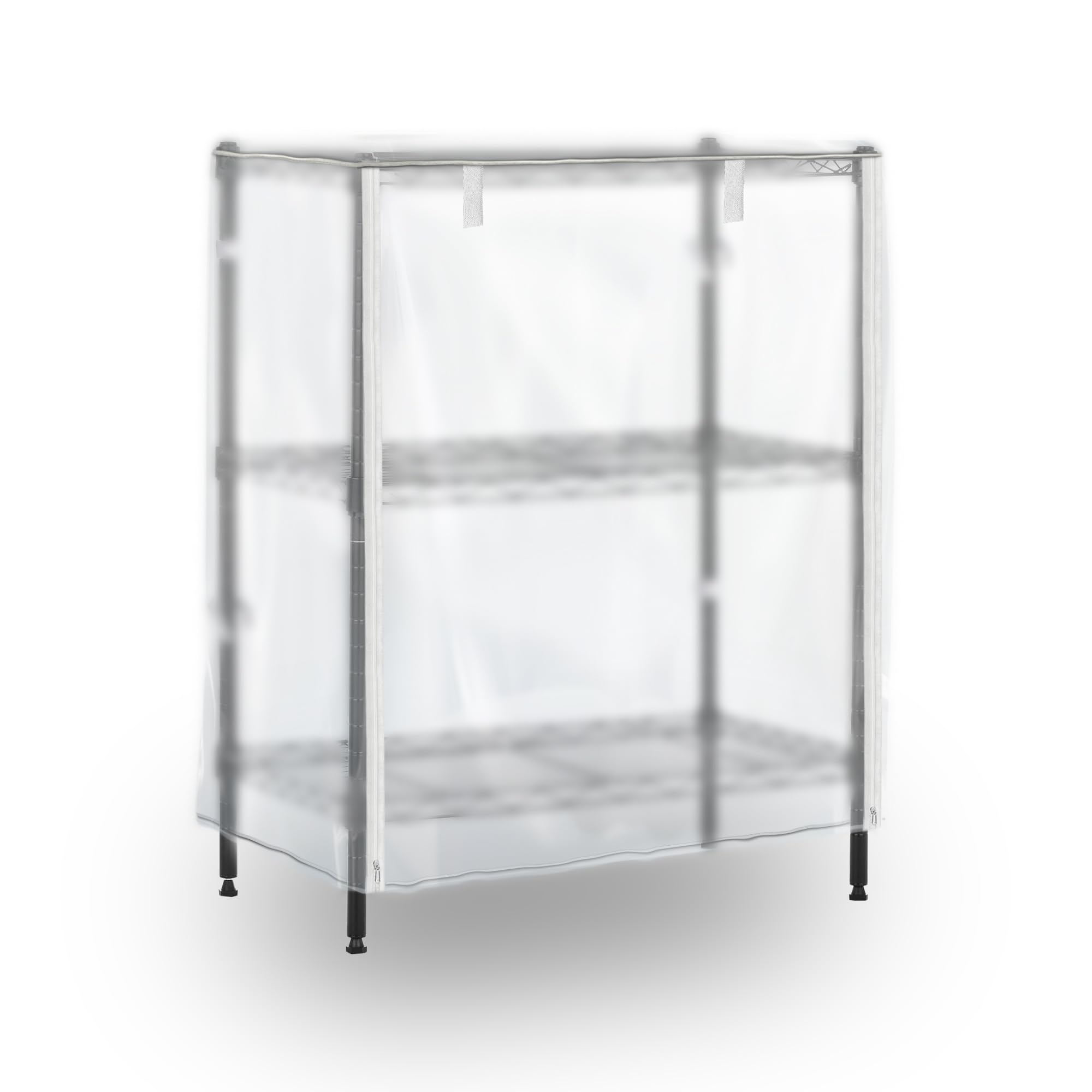 IndigoTempest9 Frosted PVC Waterproof 3 Shelf Wire Rack for Wire Shelf Cover - 24" W x 14" D x 30" H - Protects from Dust and Debris - Only Cover (Transparency)