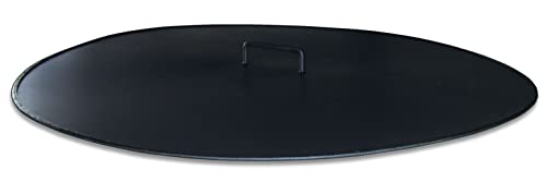 Flat Snuffer Cover One Piece- Round, Square, or Octagonal- Galvanized Metal with 2 Handle (Round, 42 inch)