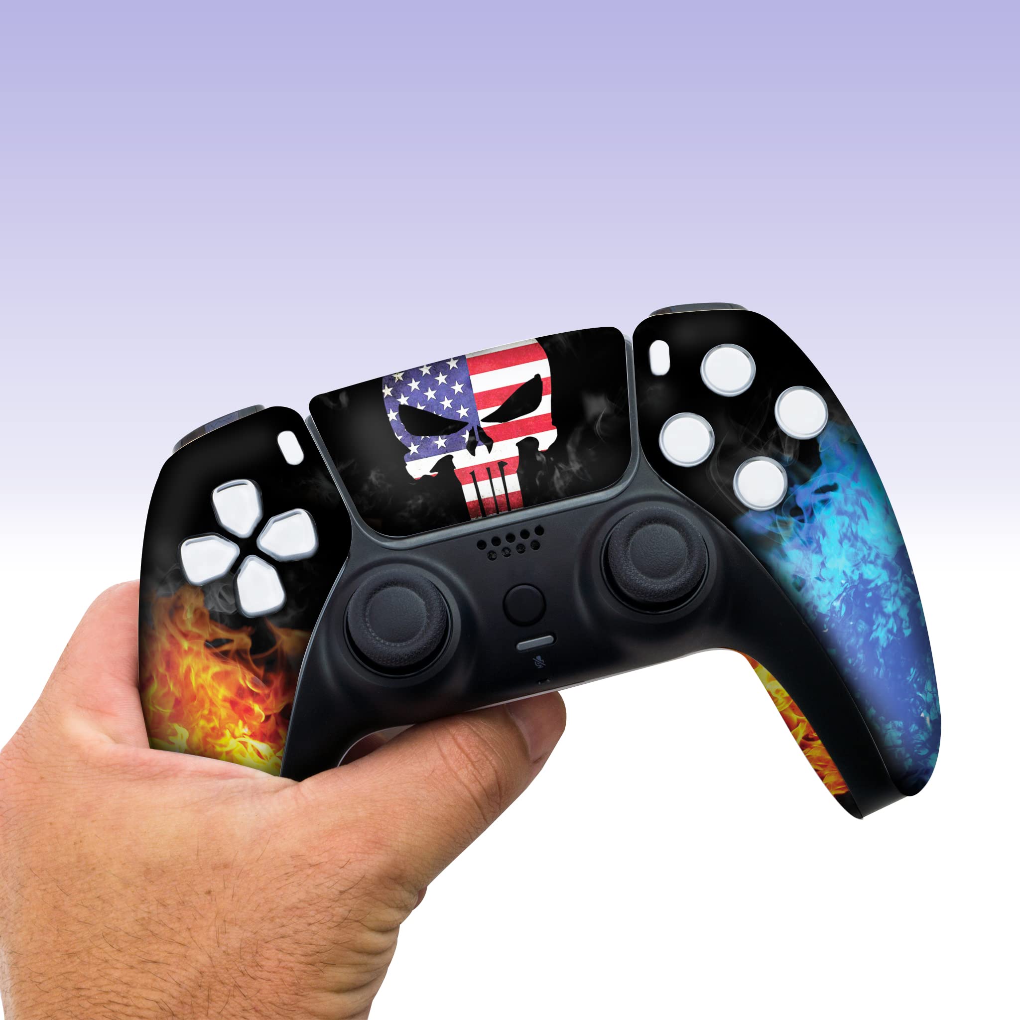 Dawn Of The Daed Custom PS-5 Controller Wireless compatible with Play-Station 5 Console by BCB Controllers | Proudly Customized in USA with Permanent HYDRO-DIP Printing (NOT JUST A SKIN) (MODDED)