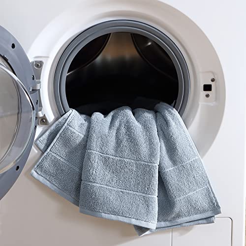 Tommy Bahama- Hand Towels, Absorbent & Fade Resistant Cotton Towel Set, Fashionable Bathroom Decor (Island Retreat Bay Blue, 2 Piece)
