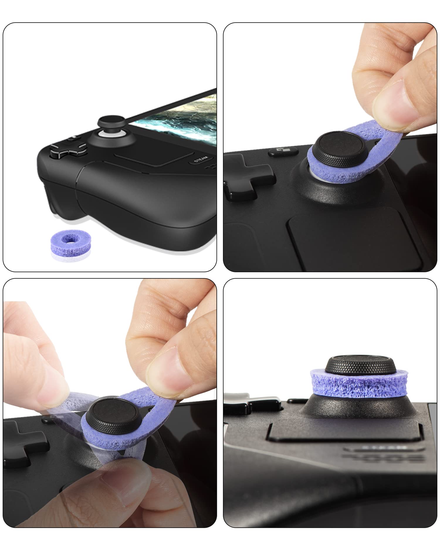 DEVASO (12 Pcs) Precision Rings for Steam Deck/PS5 VR2, Aim Assistance Ring, Aim Assist Motion Control for Steam Deck/Switch Pro/Playstation 5/4/Xbox Controller (Purple/Green/Orange)