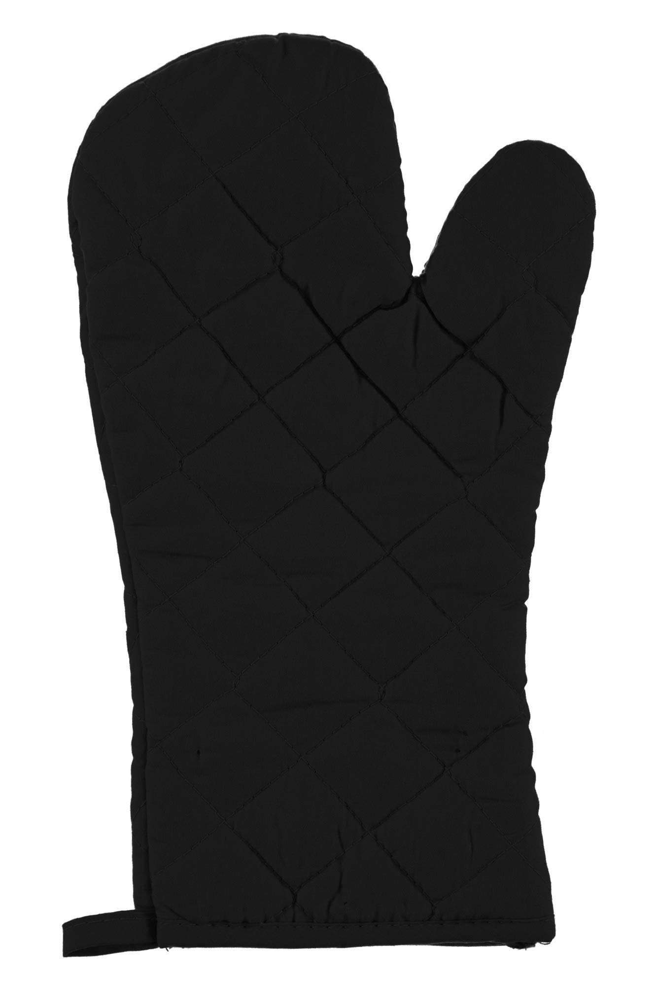EZI Premium Two Oven Mits & Two Pot Holders 4 Piece Set,,Black