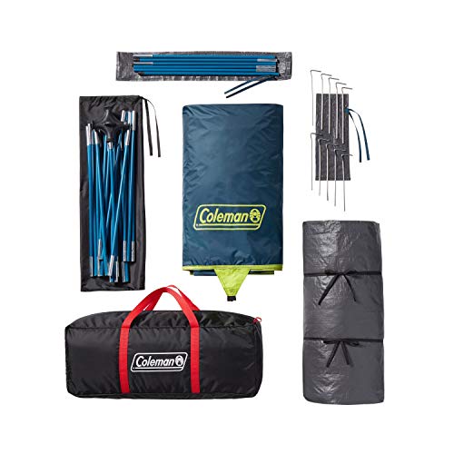 Coleman Camping Tent | 6-Person Dark Room Dome Camping Tent with Fast Pitch Setup, Blue
