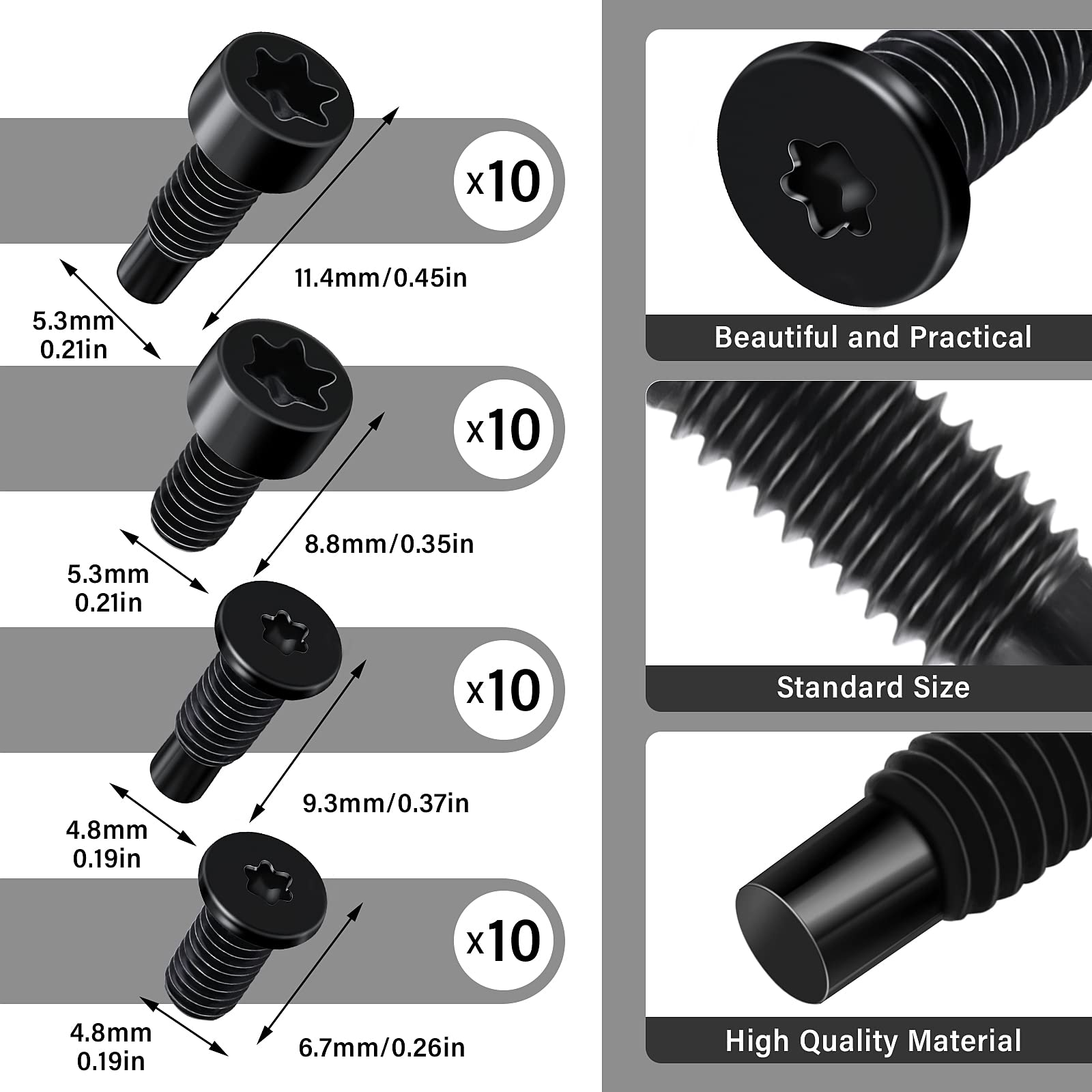 Doorbell Screws, (4Set/40pcs) T5,T16 Doorbell Security Screws Accessories Compatible with Video Doorbell, Video Doorbell 2 and Pro Screws Replacement