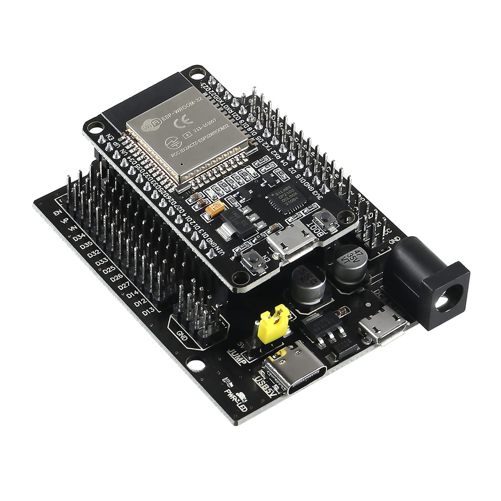 DIANN ESP32 ESP-WROOM-32 ESP-32S Development Board CP2102 Ultra-Low Power Dual Core ESP32-DevKitC-32 with Expansion Board