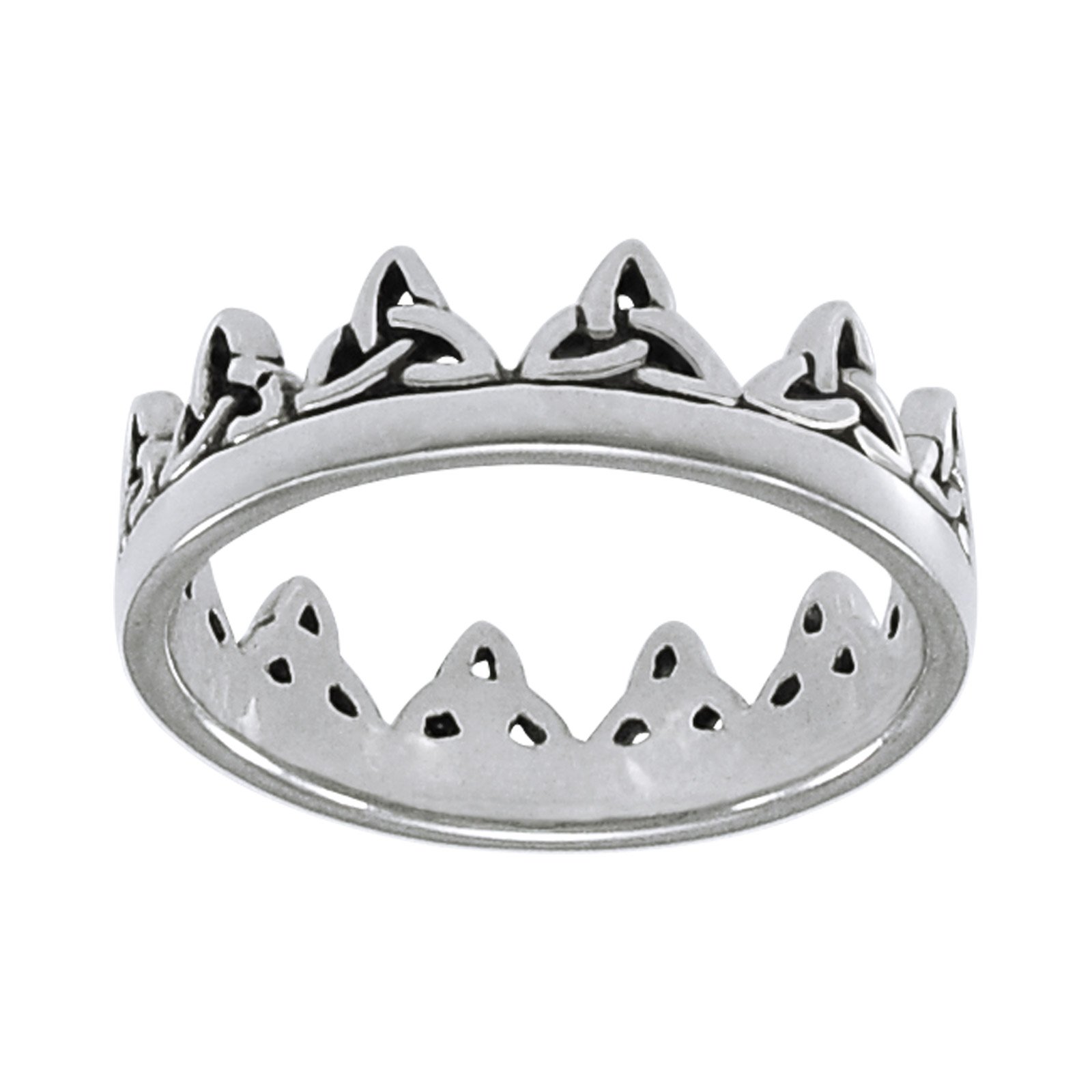 Crown of Celtic Knots Irish Royalty Sterling Silver Band Ring Size 8(Sizes 3,4,5,6,7,8,9,10,11,12,13,14,15)