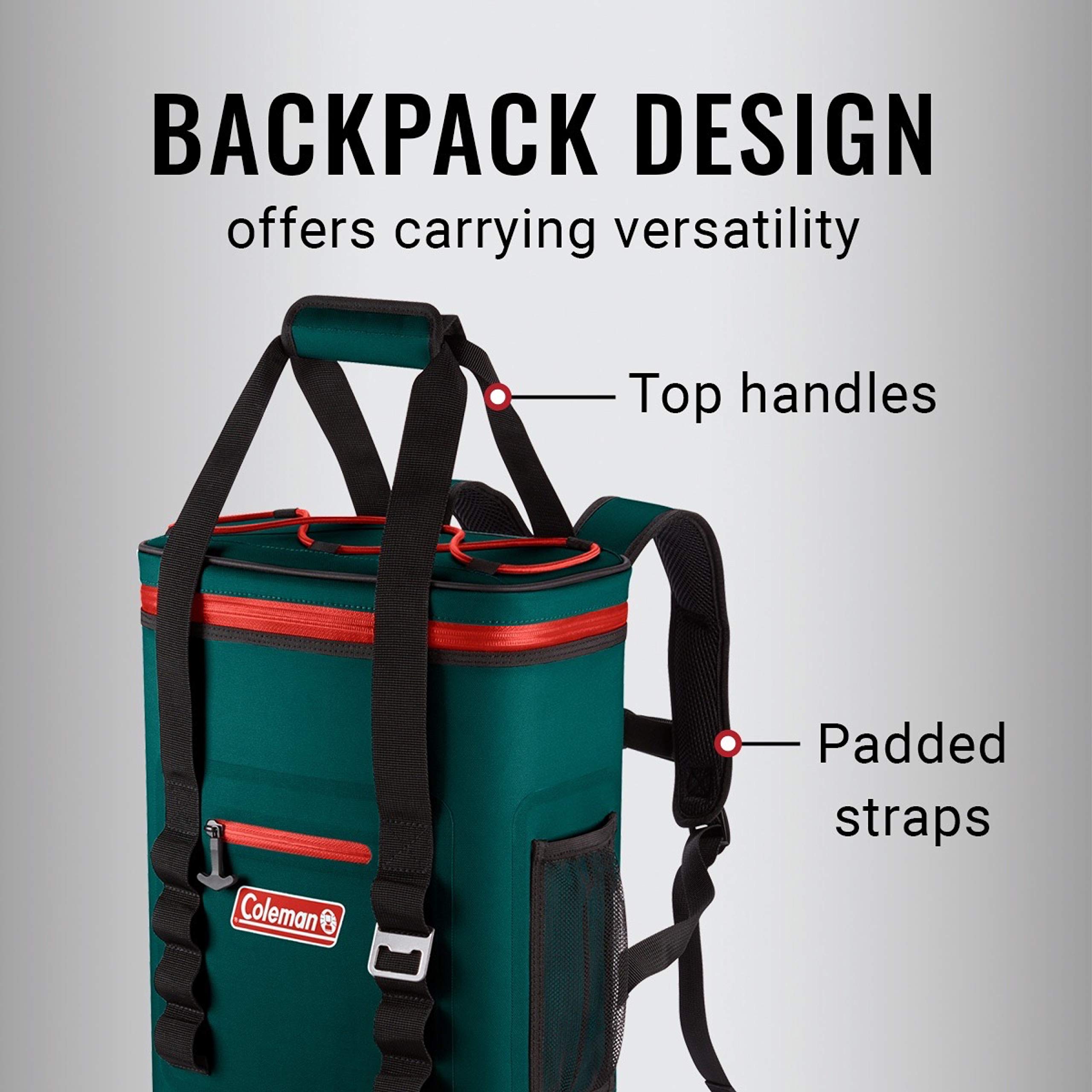 Coleman High-Performance Leak Proof Soft Cooler with Ultra Thich Insulation, Cooler Bag, Soft Sided Cooler, Insulated Lunch Bag, Camping Cooler