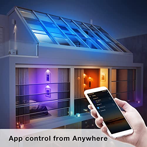 DAYBETTER Smart Light Bulbs, Alexa Light Bulb, WiFi Bulbs, Smart Bulbs That Work with Alexa & Google Assistant, RGBCW Color Changing Light Bulb A19 E26 9W 800LM Led Light Bulb, No Hub Required, 6 Pack
