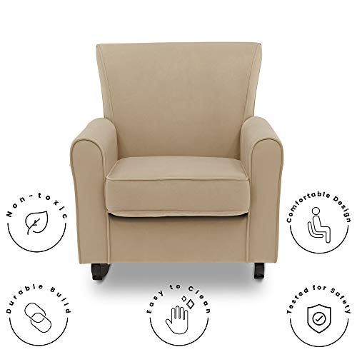 Delta Children Lancaster Rocking Chair Featuring Live Smart Fabric, Sisal