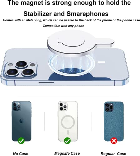 UBeesize DJI Magnetic Ring Clamp Holder for Any Phone,for Magsafe DJI OM6 / OM5 / OM4 SE / OM4 Adapter,Compatible with DJI OM Accessories and DJI Osmo Gimbal Stabilizer