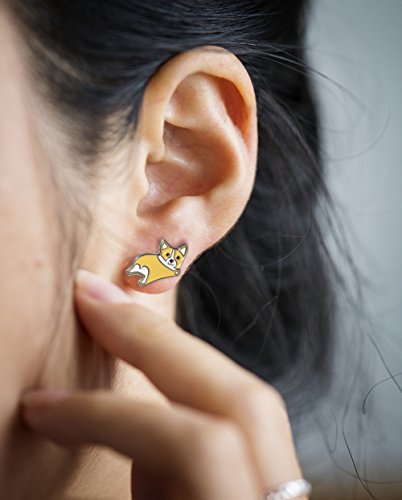 Corgi Stud Earrings for Women, Teens and Girls
