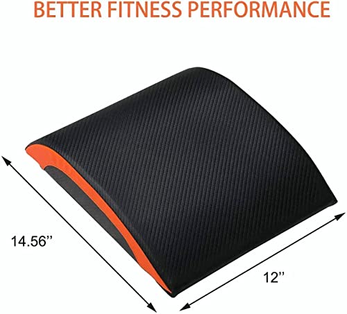 Max4out Ab Exercise Mat -Abdominal & Core Trainer Pad for Full Range of Motion, Portable Padded Shaped with Curved Back and Lumbar Support, Workouts Equipment for Sit Up, Push-Ups, Crunches
