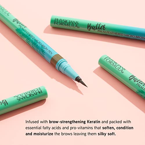 Eyebrow Makeup By Physicians Formula Butter Palm Feathered Micro Eyebrow Brow Color Pen, Dark Brown Universal Brown