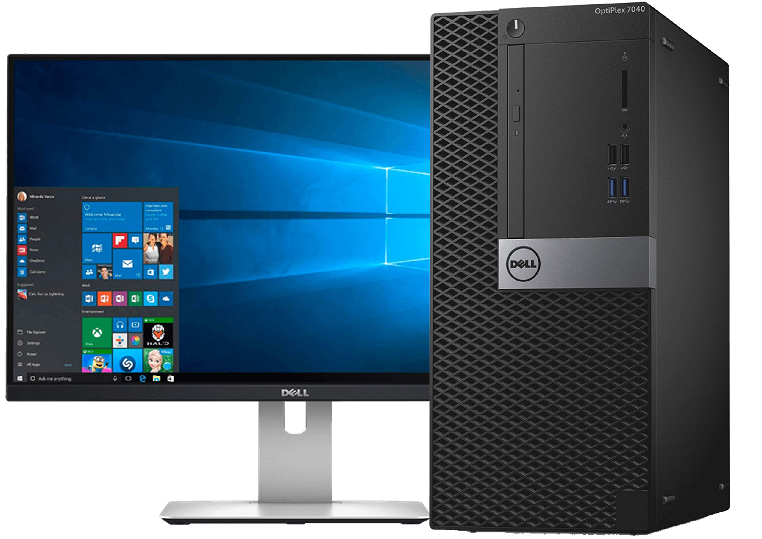 Dell OptiPlex 7040 Mini Tower PC, Intel Quad Core i5 6500-3.2 GHz,8GB DDR3L RAM, 256GB SSD, WiFi, Windows 10 Pro 64-with 22 LCD Panel(Renewed)